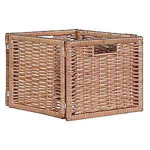 Niche Cubo Set of 4 Full-Size Foldable Wicker Storage Basket- Natural