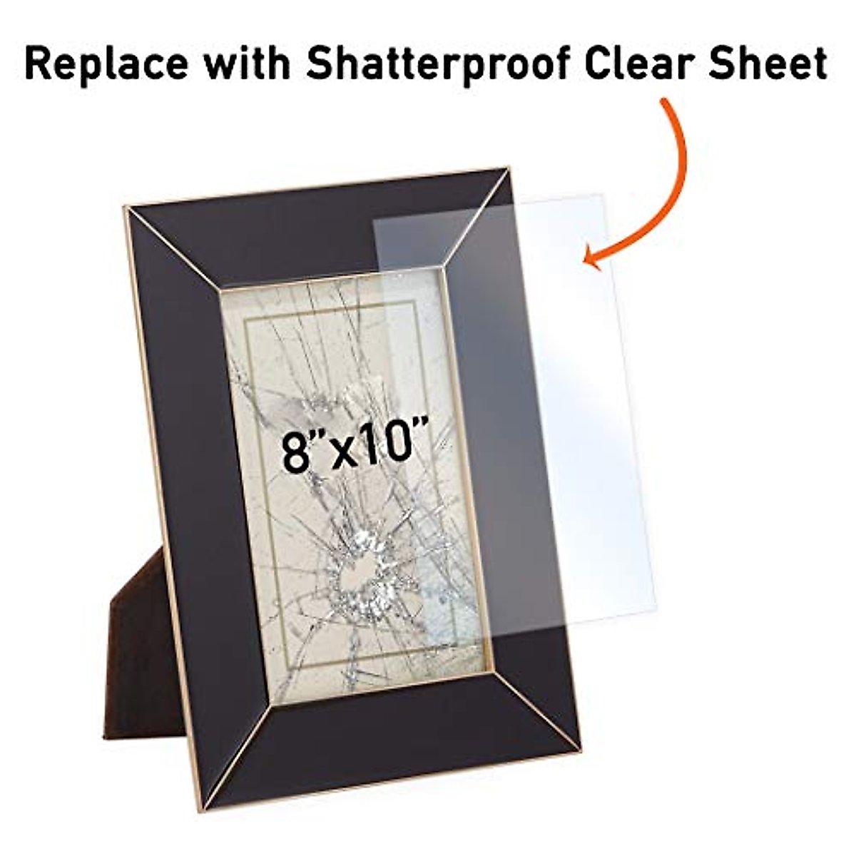 5 Pack of 8x10” PET Sheet/Plexiglass Panels 0.04” Thick; Use for Crafting Projects, Picture Frames, Cricut Cutting and More; Protective Film to Ensure Scratch and Damage Free Sheets