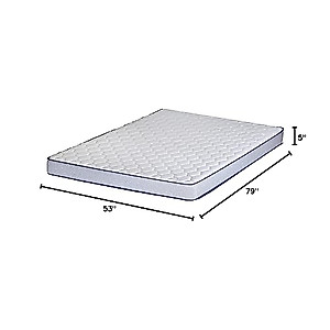 Wayton, Foam Mattress 5-Inch Medium Firm Tight top High Density Foam Mattrress, Full XL, White