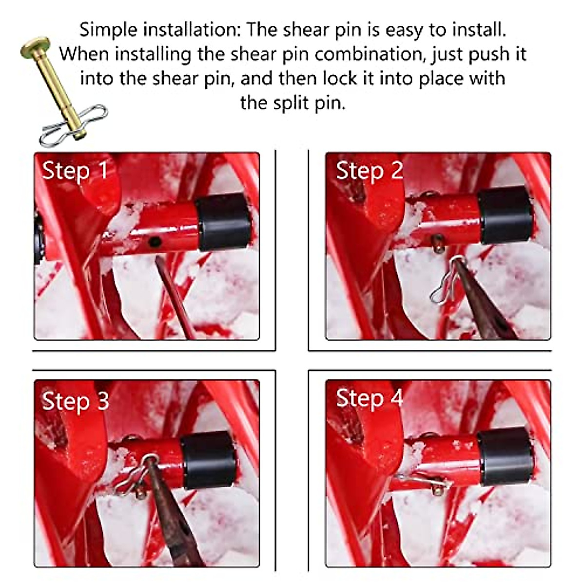 10-Pcs 738-04155 Snow Blower Shear Pins for Craftsman CMXGZAM241056 7188992, Snow Blower Models Starting with 247.XXXX