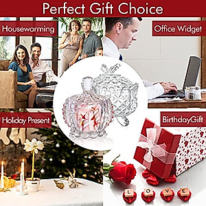 INFTYLE Glass Candy Dish with Lid Set of 4 Crystal Glass Candy Jar Jewelry Box Dappen Dish Cookie Jar for decorative storage gift idea