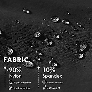 Willit Women's Golf Hiking Shorts 7" Quick Dry Athletic Shorts Casual Summer Shorts with Pockets Water Resistant Black 6