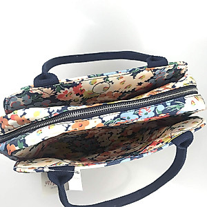 Cath Kidston Matt Oilcloth Busy Bag Handbag Crossbody Daisy Bed Pattern Navy Color