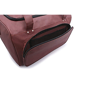Florida State FSU Seminoles Football Leather Travel Kit Duffel Gym Bag - Made from same material as footballs by official licensee Zumer Sport - Shoulder Strap and Handles - Shoe Compartment - Brown