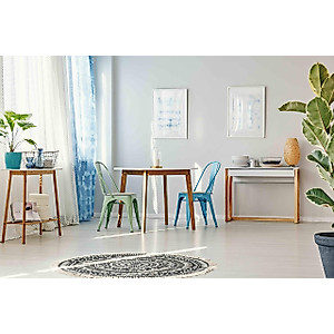 Rounded Back Chair Cushion: Fits Industrial/Modern/Farmhouse Type Chairs and Stools. Handmade in USA (Grey 4 Pack)