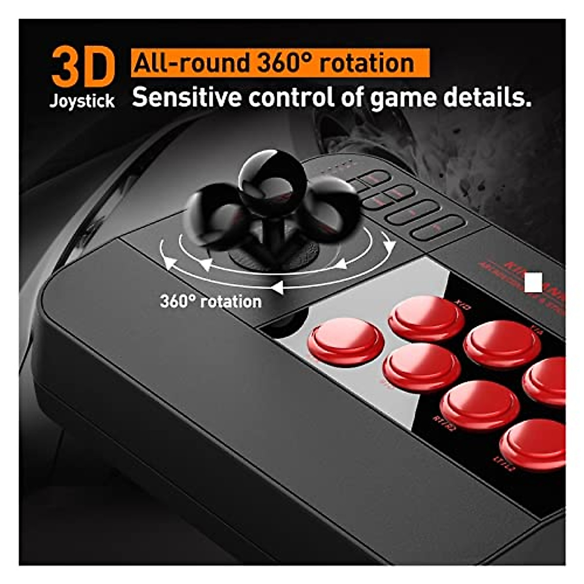 DIACCO Super Console X Joystick Built-in 23000+ Games Compatible With PS3/PS4/Switch/TV/PC Box Arcade Fighting Flexible Operation (Color : X C-Stick-256G B)