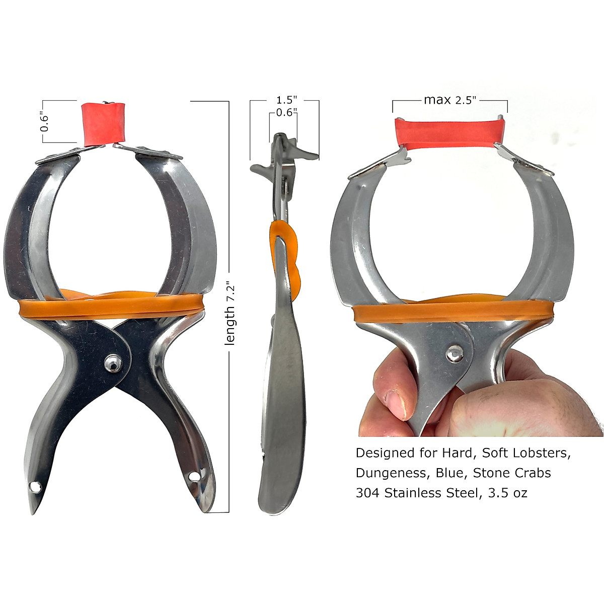 AirFly Crab, Lobster Claw Rubber Band Pliers (Bands not Included)
