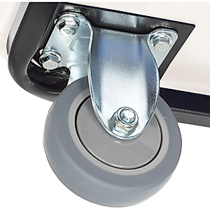 Global Industrial 20 Bushel Plastic Bulk Box Truck, Steel Chassis Base, White, 50-2/5"L x 34-3/5"W x 35-3/5"H