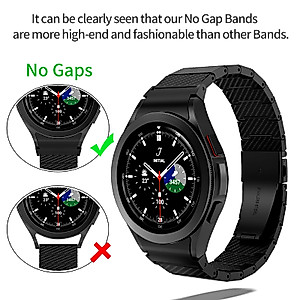 BEIZIYE Compatible for Samsung Galaxy Watch 4 Band 40mm 44mm 47mm Bands Carbon Fiber Bands, Samsung Galaxy Watch 6 5 4 Classic Men's No Gap Strap Fashion Lightweight Band