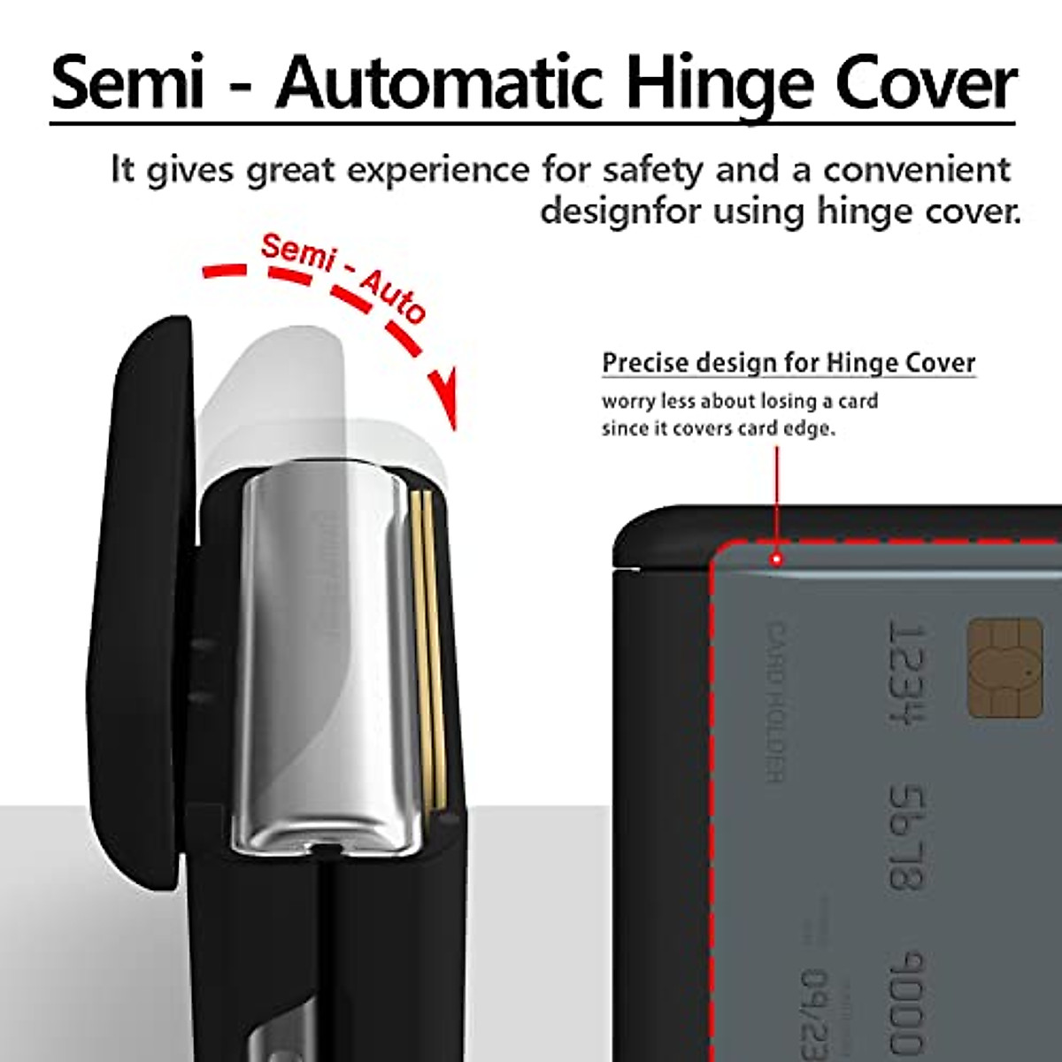 VVUPIC for Galaxy Z Flip 4 Case Cover 2-Card Slot Slim Hard Rugged Hinge Protective Armor-S Black