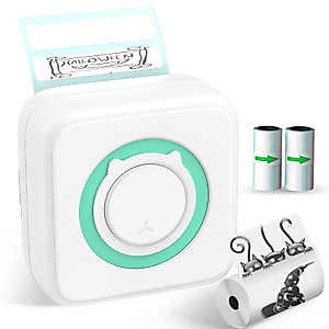 Label Maker, Mini Label Maker Machine with Tape, Portable Bluetooth Label Printer, Wireless Labeler Handheld Sticker Maker Included Multiple Templates Available for Storage, Study, Office, Home