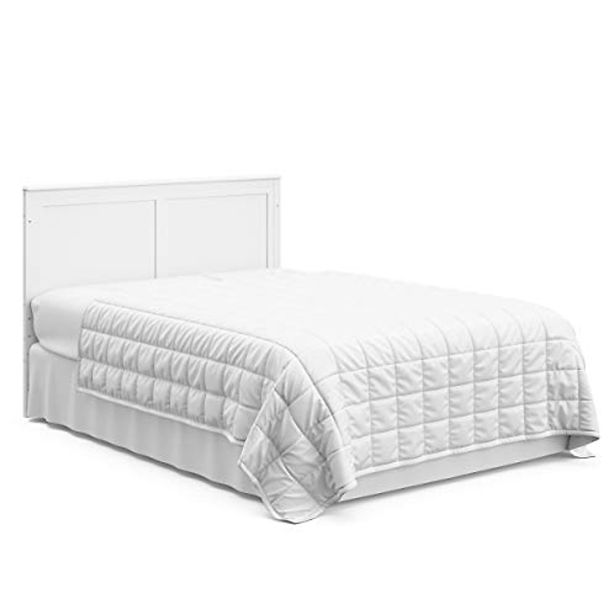 Storkcraft Alpine 5-in-1 Convertible Crib (White) – GREENGUARD Gold Certified, Converts to Toddler Bed and Full-Size Bed, Fits Standard Full-Size Crib Mattress, Adjustable Mattress Support Base