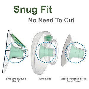 Maymom 15mm Flange Insert Compatible with Elvie Single/Double Electric, Elvie Stride Flange (24mm), Compatible with Medela PersonalFit Flex Shield, Not Original Elvie Replacement Pump Parts