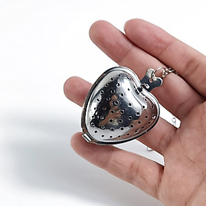 RONYOUNG 15Pcs Stainless Steel Tea Ball Mesh Tea Infuser Strainers Premium Tea Filter Tea Interval Diffuser with Extended Chain Hook for Brew Loose Leaf Tea and Seasonings &spices