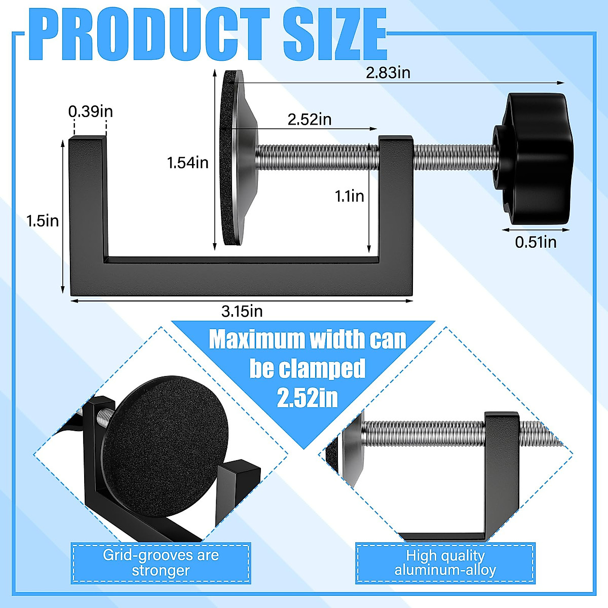Yaocom 4 Pcs Adjustable Sectional Couch Connectors Outdoor Patio Furniture Clips Sectional Couch Clips Rattan Furniture Clamps Wicker Chair Fasteners, Connect Sectional Module Couch Patio Furniture
