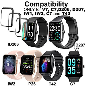 smaate 3D Screen Protector Compatible with SKG V7 and V7 PRO 1.7 inches Smartwatch