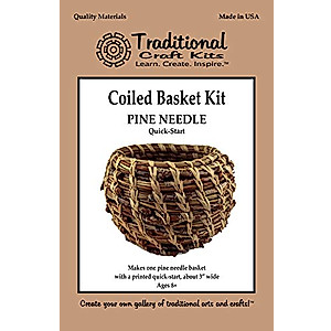 Traditional Craft Kits Quick Start Pine Needle Basket Kit - Round Style