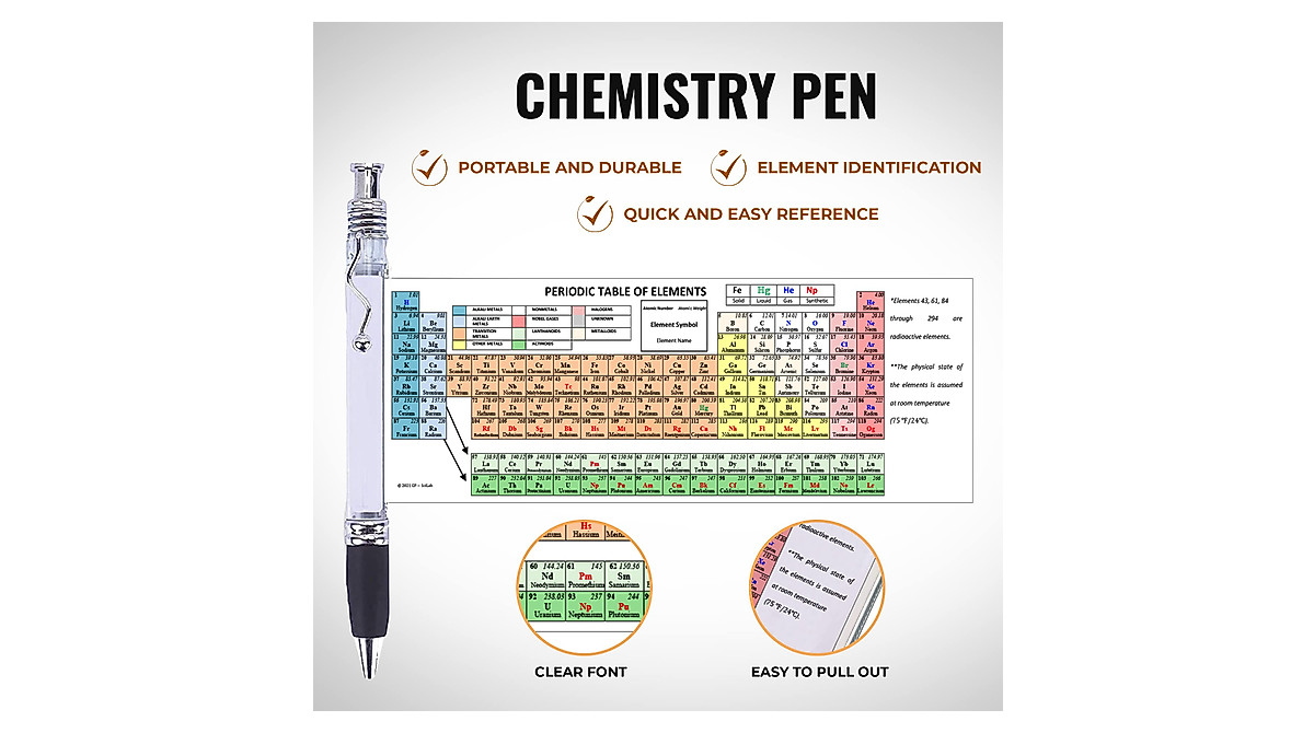Zastic! Chemistry Periodic Table Pen - Study Tool & Gift