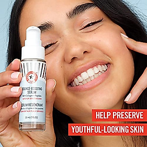 First Aid Beauty Bounce Boosting Serum with Collagen + Peptides, Helps Smooth Fine Lines + Wrinkles with Plumping Hydration, 1 oz