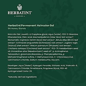 Herbatint Permanent Haircolor Gel, 9N Honey Blonde, 4.56 Ounce