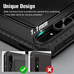 Nillkin Galaxy Tab S7 FE Keyboard Case 12.4 inch with Multi-Touch Trackpad and Camera Cover Compatible with Galaxy Tab S8 +/S7 +, Detachable Folio Keyboard Cover with S Pen Holder