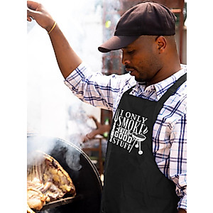 OzosKeiw BBQ Apron for Men, Mens Aprons for Grilling Cooking Grill Chef Kitchen Grilling Gifts for Men Dad Father Friends Thanksgiving Christmas Fathers day …, One Size