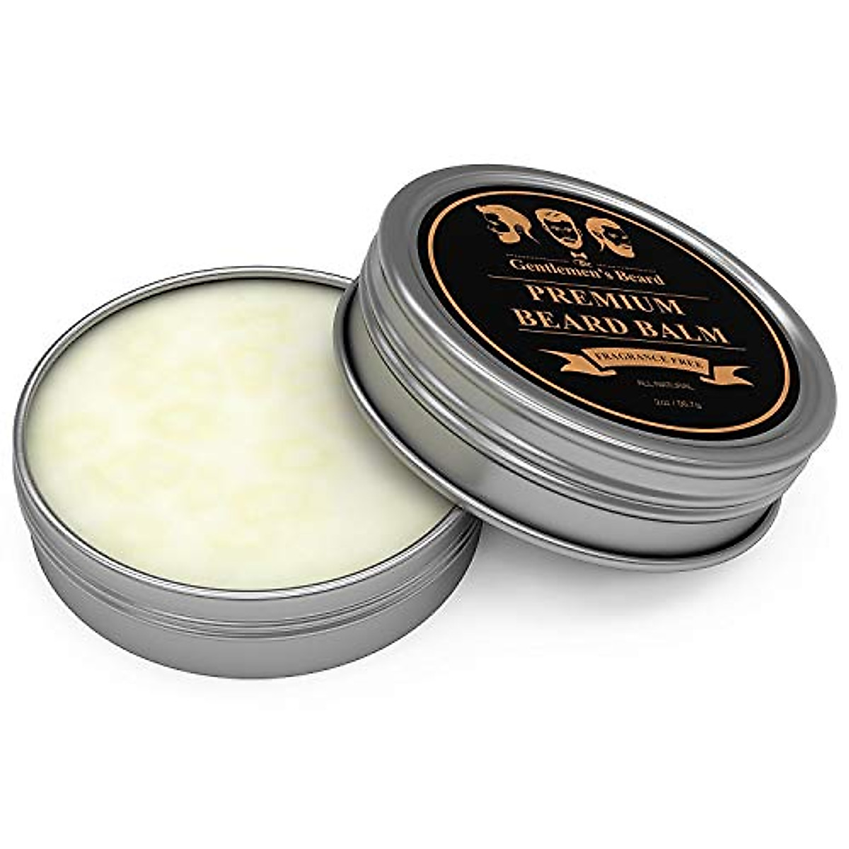 Fragrance Free Beard Oil & Beard Balm Kit - Leave-in Conditioner & Softener - All Natural - Styles, Strengthens, Thickens & Softens Promoting Healthier Beard & Mustache Growth - Moisturizes Skin