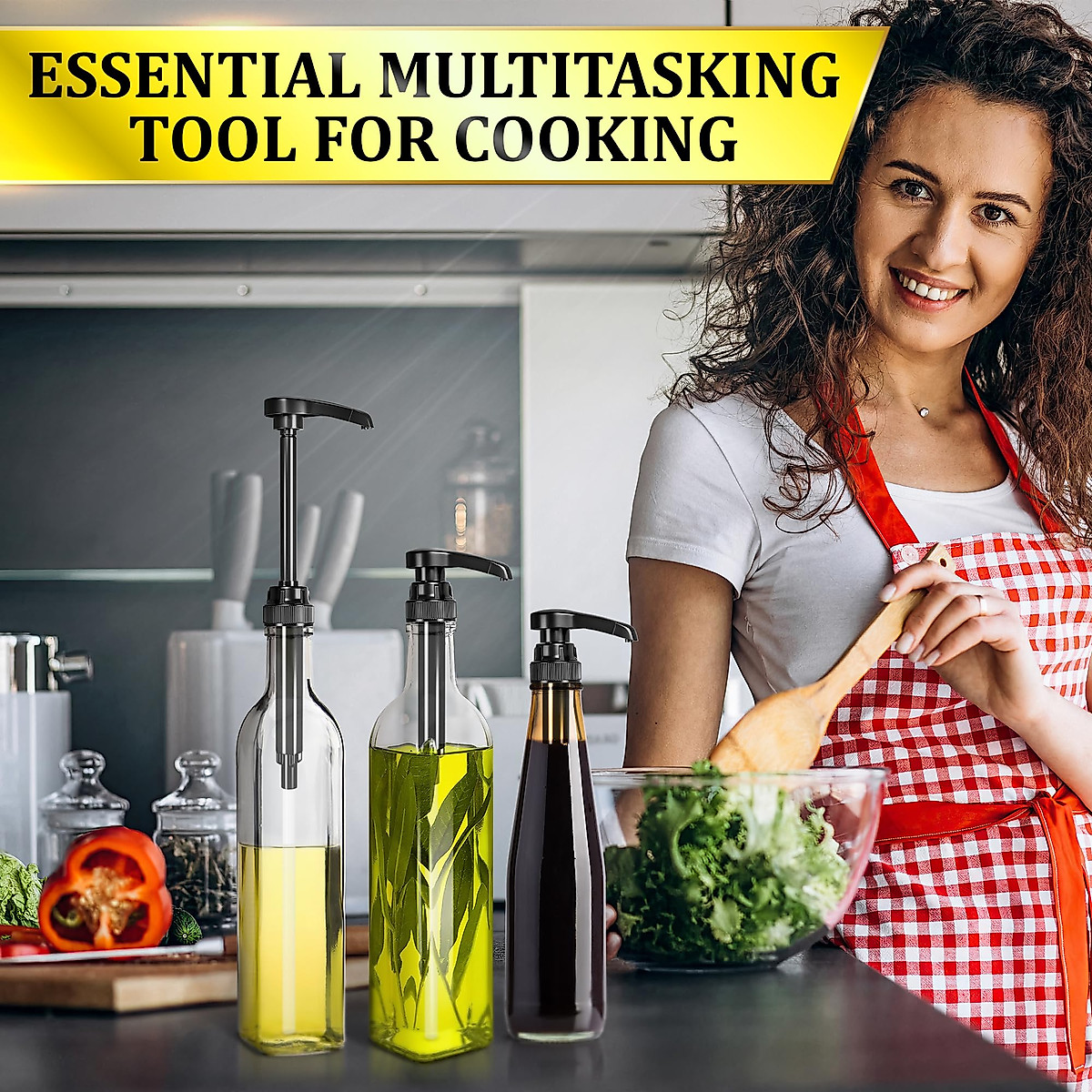 Black Pump Coffee Syrup Pumps - 4 Pcs Coffee Creamer Pump Dispenser Milk Pump for Gallon Black Cherry Juice Bottle Pumps Soda Can Pump - Ketchup Can Pump Half Gallon Pump Squirt Bottle Pump Reluen