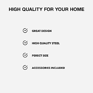 BLANCK Floating Shelves, Set of 2, Metal, Wall Mounted Shelves for Living Room, Bedroom, Bathroom, Office, Kitchen, 17”(L) x 6”(D) (White)