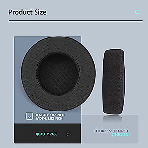 Wzsipod Specialized Replacement Earpad for Corsair Virtuoso Gaming Headset, Corsair Virtuoso Earpads Replacement with Smooth Fabric & High-Density Memory Foam, Sound Isolation (Classic Black)
