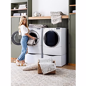 Livabliss x Our PNW Home Rainier Cottage Border Washable Area Rug, 2'7" x 10', Brown/Cream