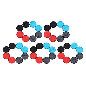 Okuyonic Joystick, Good Hand Feel Soft Silicone Replacement Thumb Grip Caps Unique Design with 5Set for Gamepad Machine for Family Game Console
