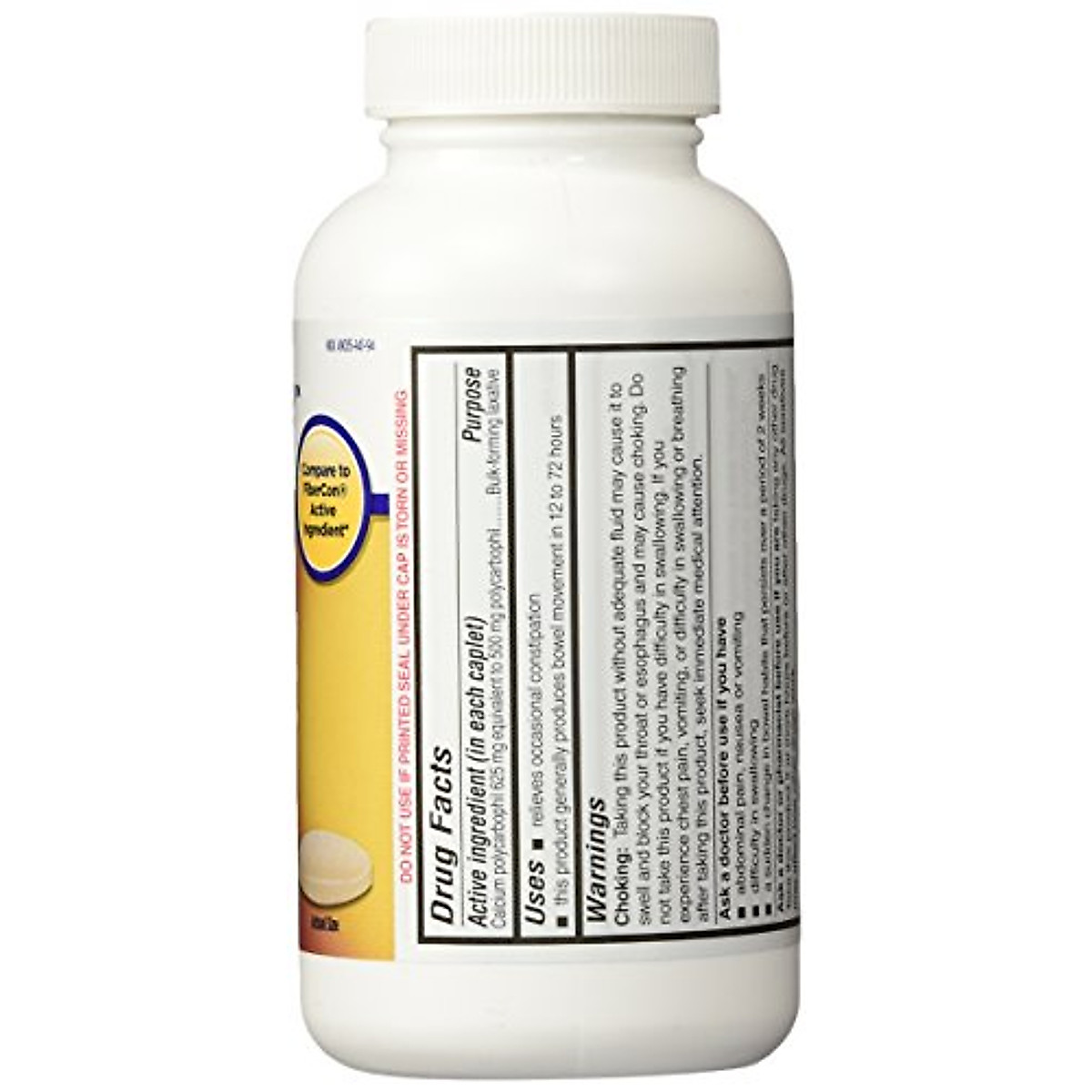 Equate Fiber Laxative Fiber Therapy For Regularity Caplets, 140-Count Bottle