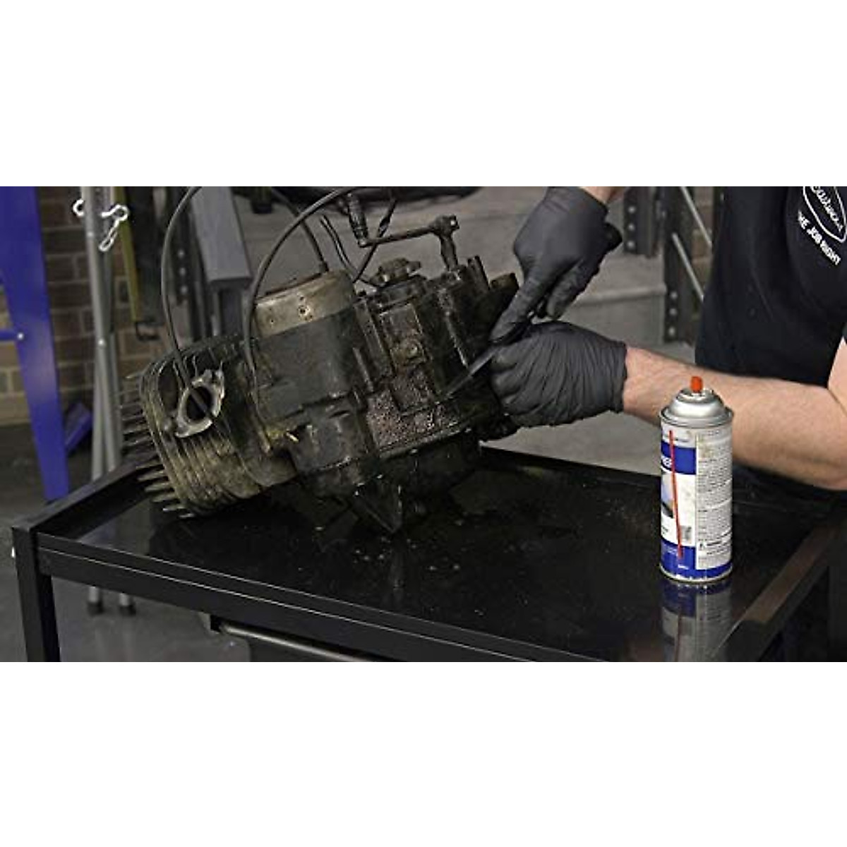 Eastwood Tear Down Table 27x16 Inch Work Space Two Storage Locking Shelves