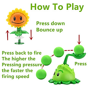 JHESAO 4 PCS Plants and Zombies Toys Action Figures Zombies PVZ Toys Set 1 2 Series Great Gifts for Kids and Fans,Birthday and Christmas Party