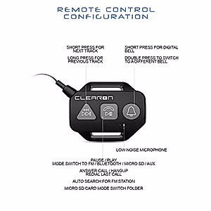 Clearon Portable Bluetooth 5.0 Speaker Wireless Waterproof Speaker with Bike Mount & Remote – Premium Sound Quality & Loud 8W Mini Speaker – 15 Hours of Playtime & 100 ft Range (Black)