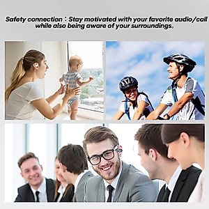 Over Ear Open Ear Earbuds Wrap Around with Ear Hook Wireless Bluetooth Bone Conduction Headphones Out of Ear Running Earbuds with Earhooks Sport Workout Earclip Wireless Bluetooth