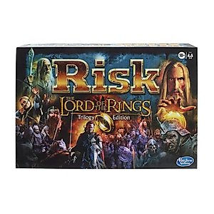 Hasbro Gaming Risk: The Lord of The Rings Trilogy Edition Strategy Family Board Games, Ages 10 and Up, for 2-4 Players (Amazon Exclusive)