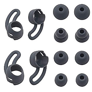JNSA Replacement Wingtips & Eartips Set for BeatsX Beats X Headphones and urBeats3 Earphones, Soft Wing Tips 2 Size 2 Pairs & Ear Tips 4 Size 4 Pairs,Accessory Pack for urBeats 3,BeatsX,Gray 2+3
