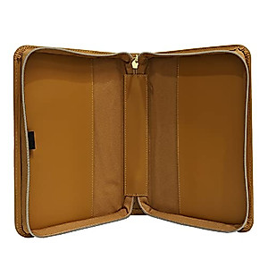 10x7 Inch Personalized Bible Cover – Create Your Own Design, Custom Bible Cover and Carrying Case with Handle – Leatherette Book Covers and Bible Case for Women - Brown (Design 5)