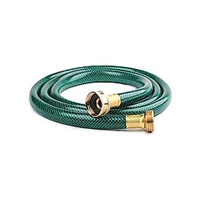 FUNJEE ½" Outdoor Garden Hose for Lawns, Water Hose, Boat Hose, Flexible Durable and Leakproof, Solid Brass GHT Connector (10, Green)
