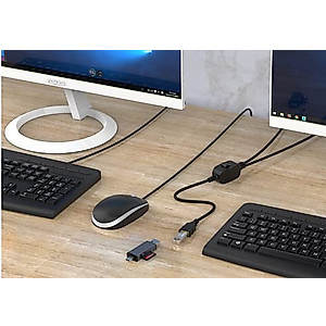 Vrllinking USB Splitter Cable,Printer Sharing Switch Cable, USB Splitter 2 Male 1 Female for Printer, Scanner, Speaker, Keyboard, Mouse Etc, with Printer Cable (5ft/1.5m)