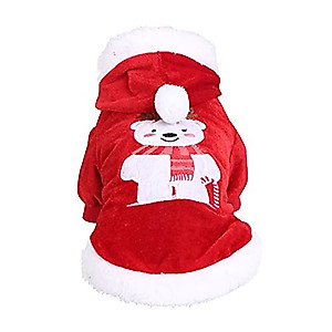 Pet Clothes for Small Dogs Tutu Bow Tie Christmas Dog Holiday Clothing Coat Sweater Casual Doggy Pullover Jacket Apparel
