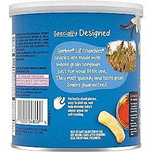 Gerber Snacks for Baby Lil Crunchies, Vanilla Maple, 1.48 Ounce (Pack of 6)