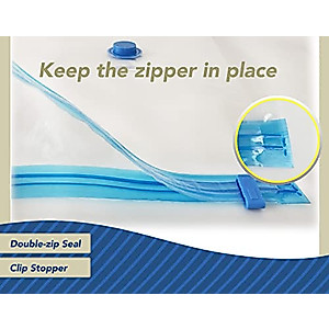 Vacuum Storage Bags 3 Pack Large Vacuum sealed bags for Clothes 3 Large (32x24“) Premium Reusable Space Saving storage bags for comforters and blankets (3, Large)