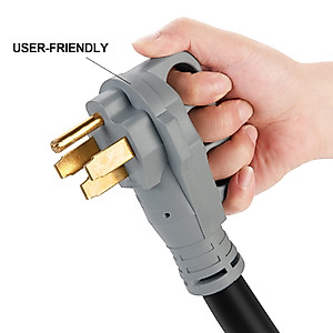 PAULINN 50 Amp Generator Box, Bundle with 15FT 50 Amp RV Power Extension Cord with Cord Organizer, Heavy Duty NEMA 14-50P to SS 2-50R, 6/3+8/1 Gauge RV Twist Locking Adapter Plug, ETL Listed