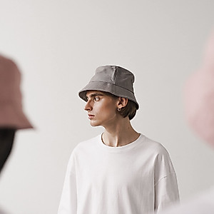 NPJY Reversible Bucket Hat for Women Men Cotton Summer Sun Beach Fishing Cap Black/Red