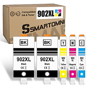 S SMARTOMNI 【Latest Firmware Version】 Compatible 902 XL Ink Cartridge Replacement for HP 902 902XL Ink Cartridge for use in HP OfficeJet 6950 6951 6954 6956 6958 Pro 6978 6968 6954 6960 6962 6975