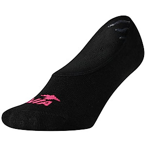 Avia Women's Cushioned No Show Socks (12 Pack), Size 4-9, Pure Black
