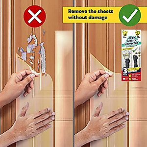 Panther Armor 3-Pack Door Protector from Dog Scratching - 3 x 40" x 8.2" Cat Scratch Door Frame Protector Anti Dog Scratch - Door Guard for Dogs Clear